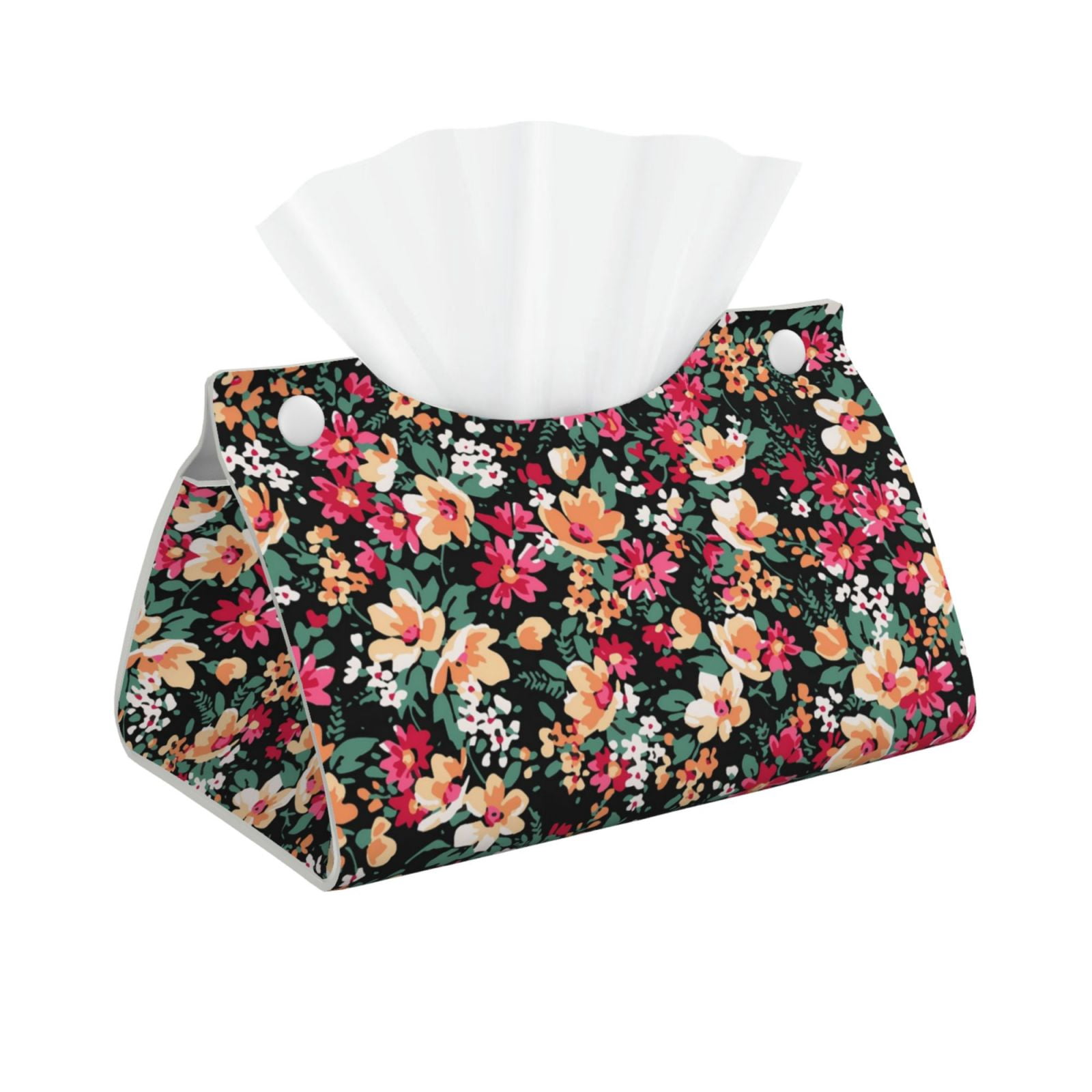 Xecao Many Kind Of Flowers Print Tissue Box Cover,Modern PVC Leather ...