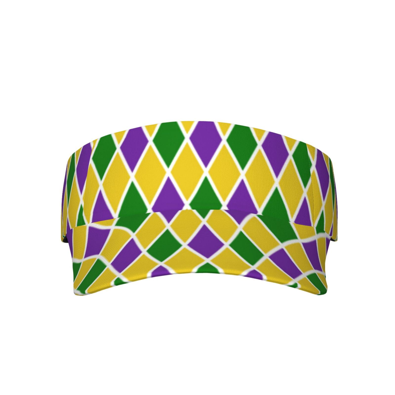 Xecao Mardi Gras Purple Yellow Plaid for Adult Sun Cap offers versatile ...