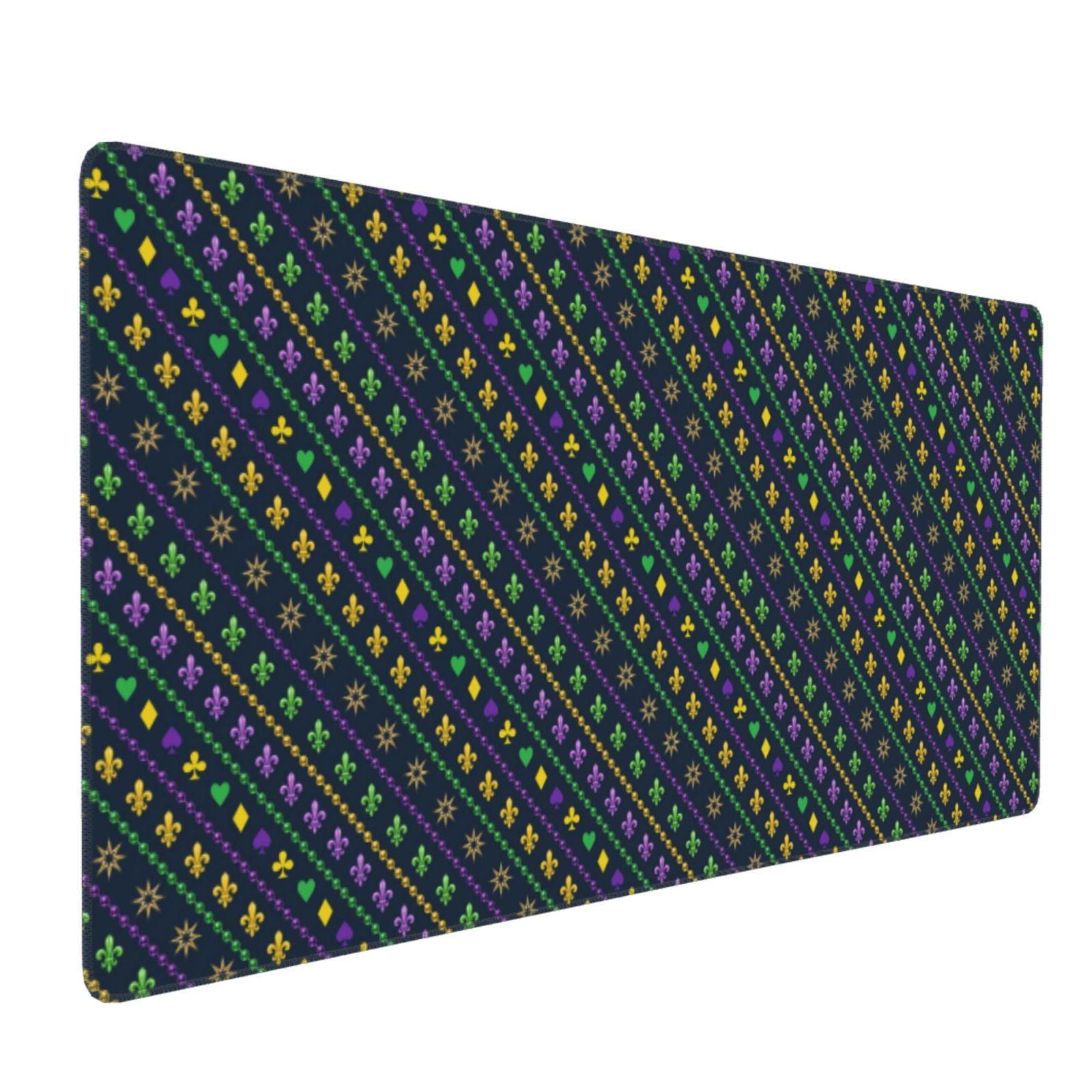 Xecao Mardi Gras Strings of Beads Print Large Mouse Pad, 16x35.5in ...
