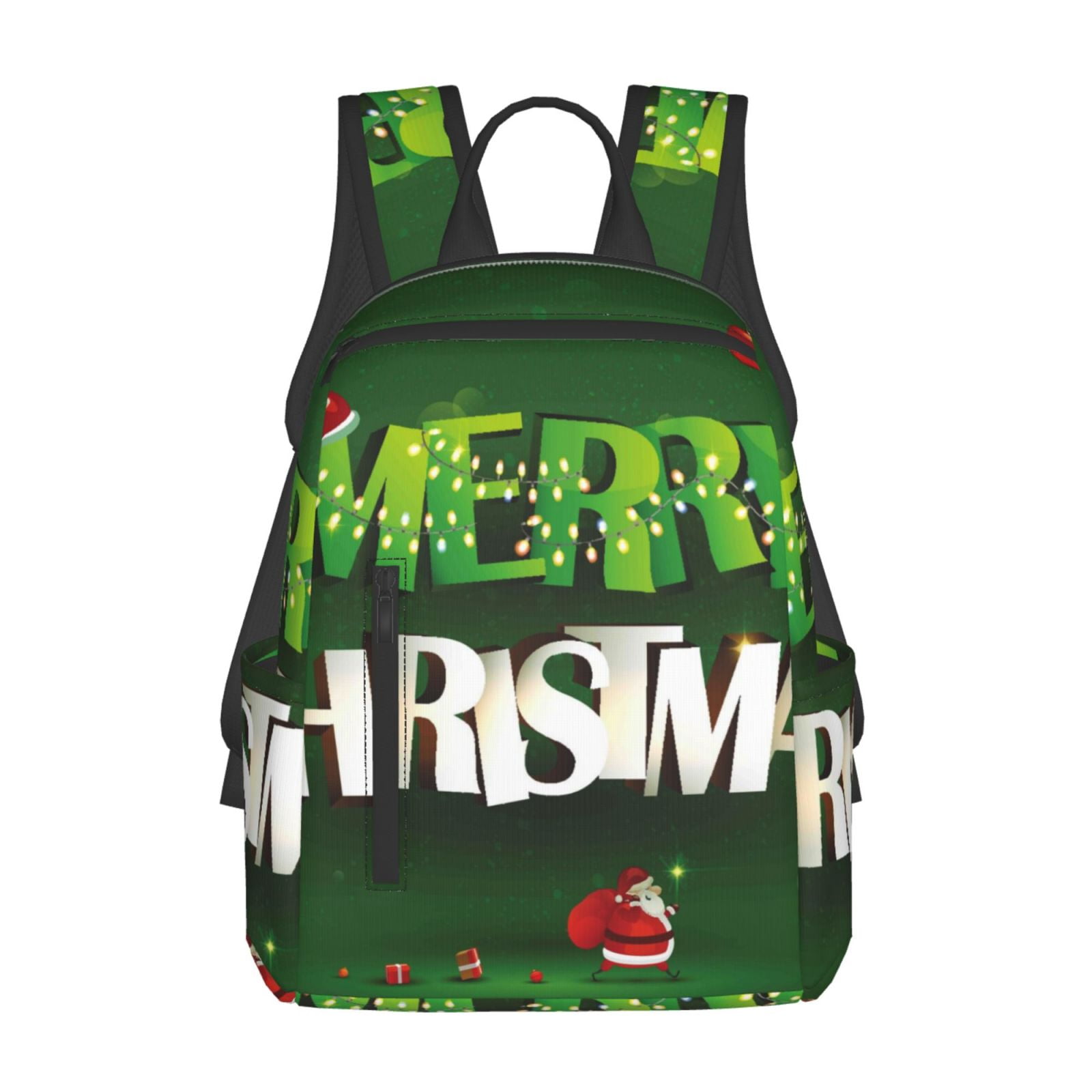 Xecao Merry Christmas print Backpack For women men Aesthetic ...