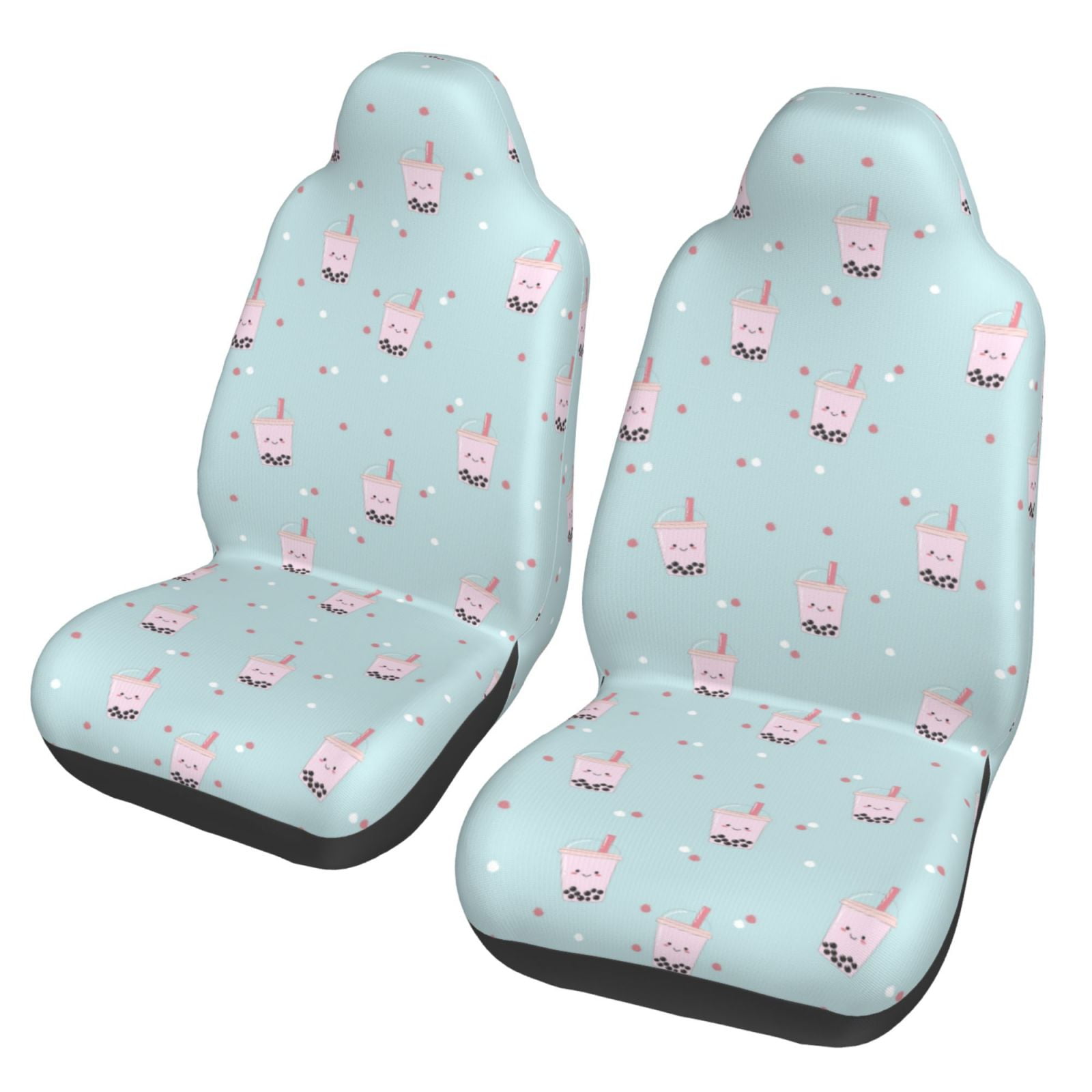 Xecao Milk Tea Print Car Seat Cover in That Fits Most Cars, Vans, SUVs ...