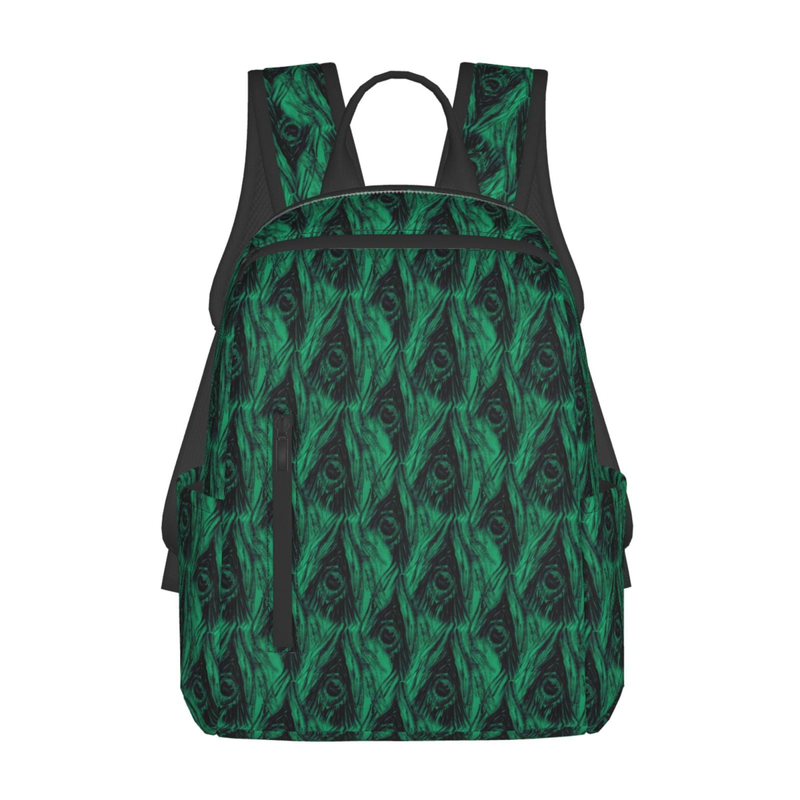 Xecao Mint Bird Feathers print Backpack For women men Aesthetic ...