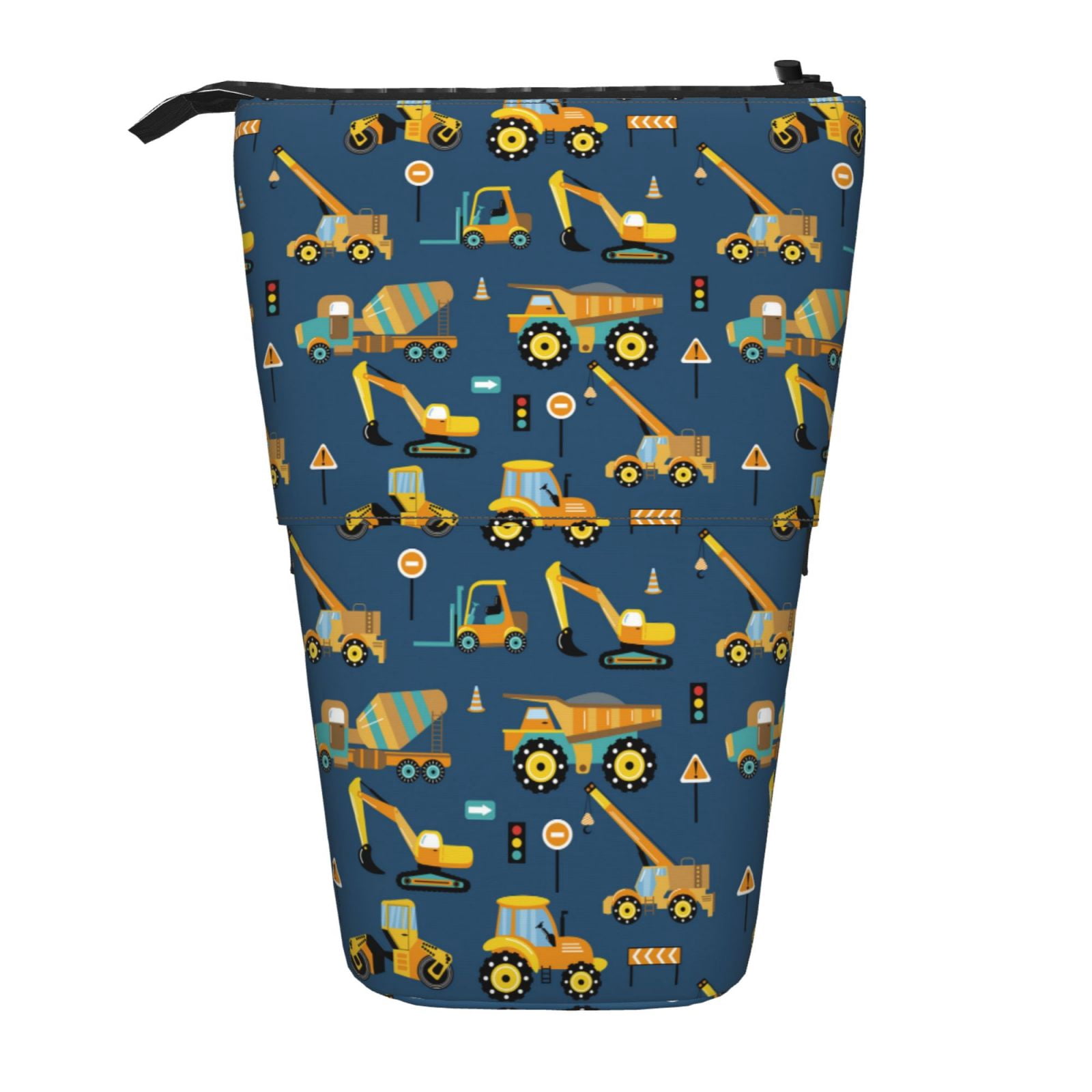 Xecao Modern Excavator Print Telescopic Pencil Bag Pen Holder Pop Up ...