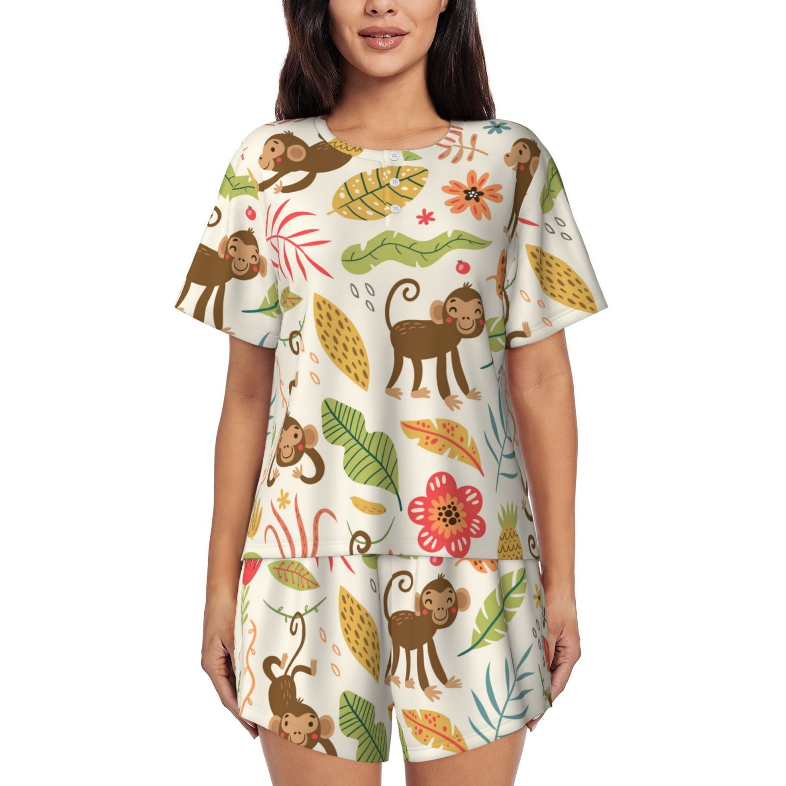 Xecao Monkeys in the Jungle print Swimsuit for women, Summer-ready ...