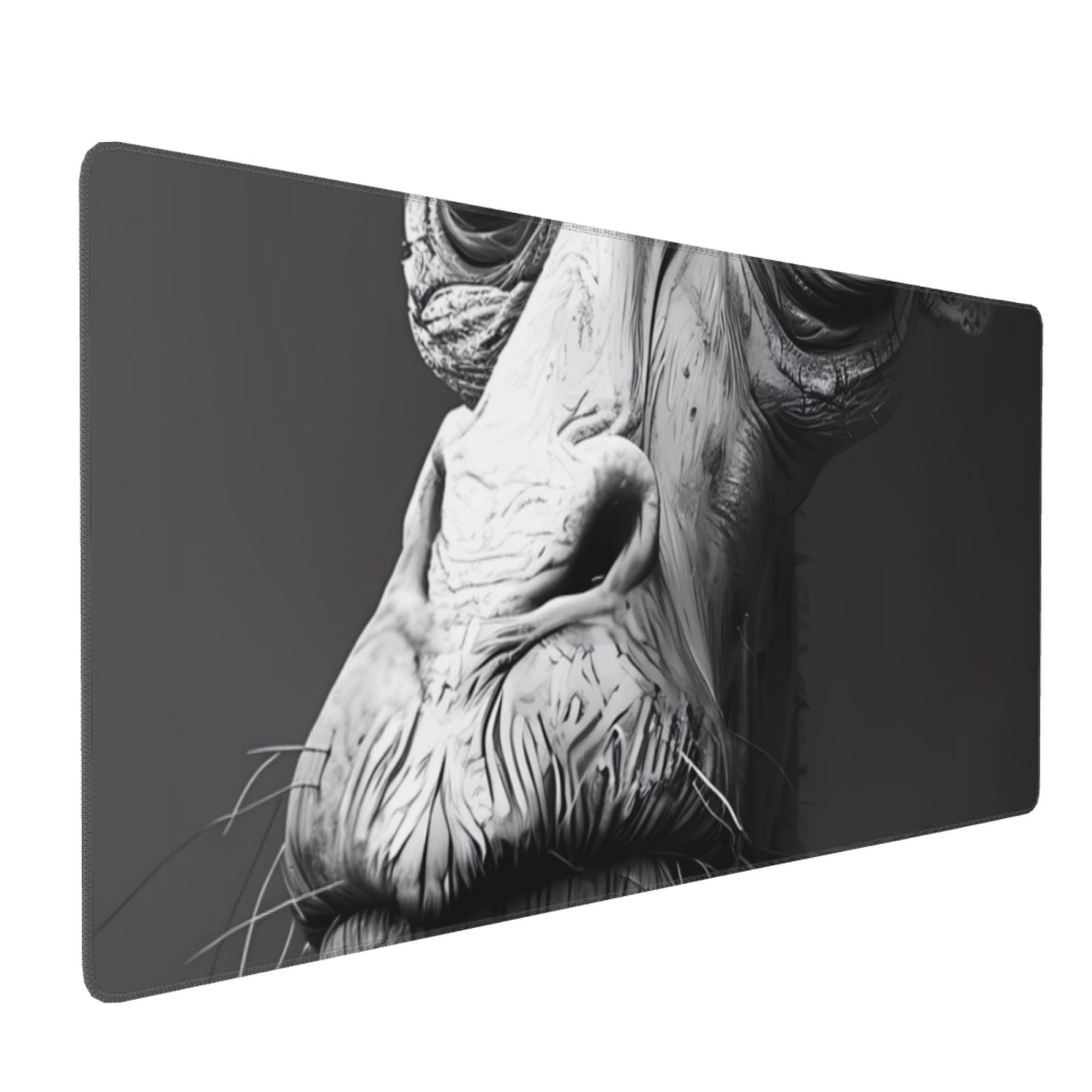 Xecao Monochrome Giraffe Expression Print Large Mouse Pad, 16x35.5in ...