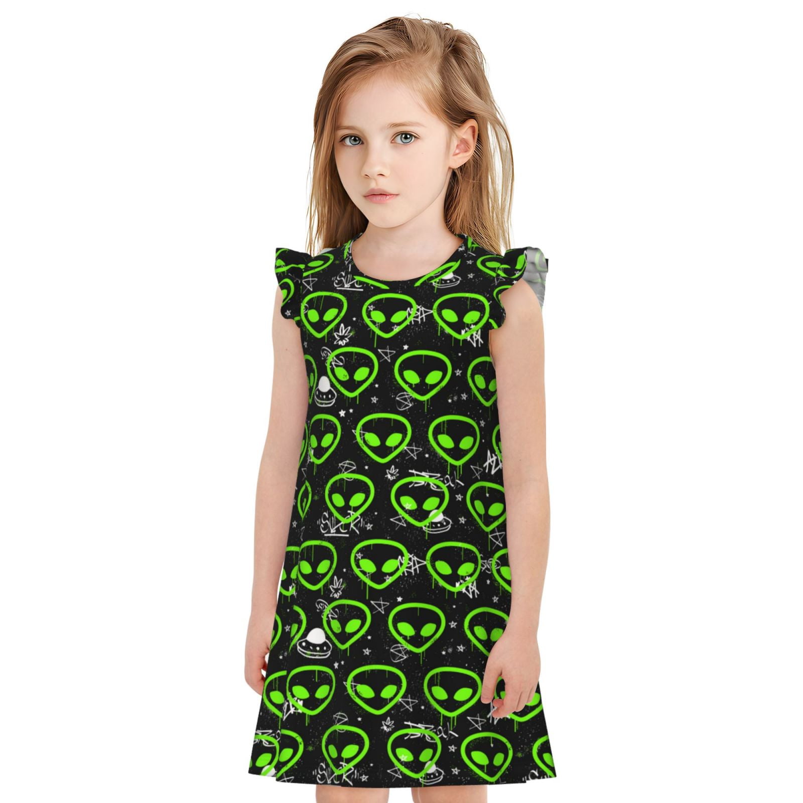 Xecao Monster Neon Head Nightgowns for Girls: Elegant Princess Pajama ...