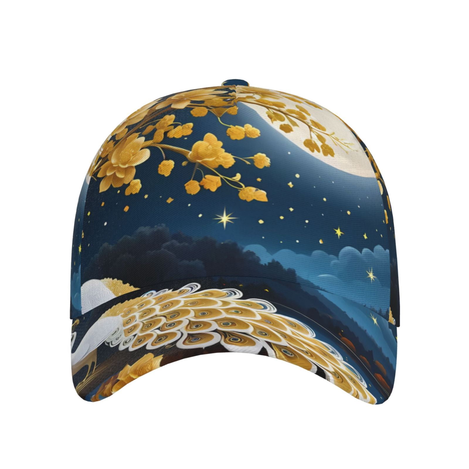 Xecao Moonlit Golden Tree Peacock for Baseball Cap: Unisex, crafted ...
