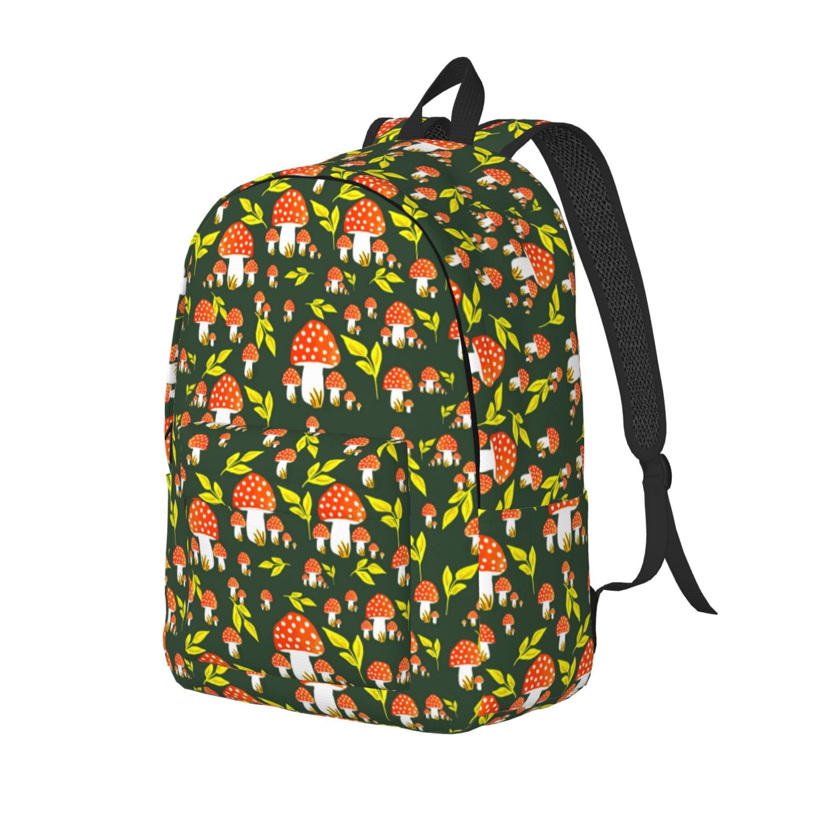 Xecao Mushroom Leaf for Canvas College Laptop Backpack, a Durable ...