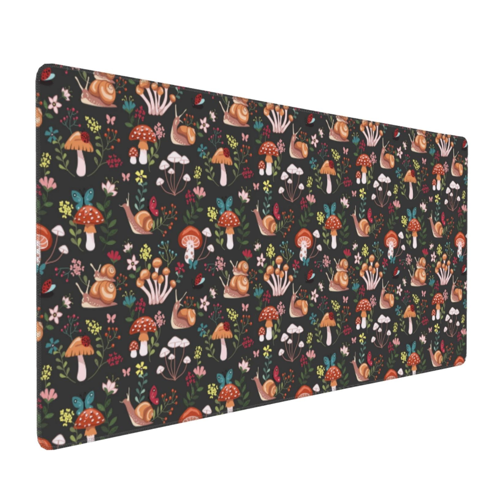 Xecao Mushroom Snail Print Large Mouse Pad, 16x35.5in Mousepad ...