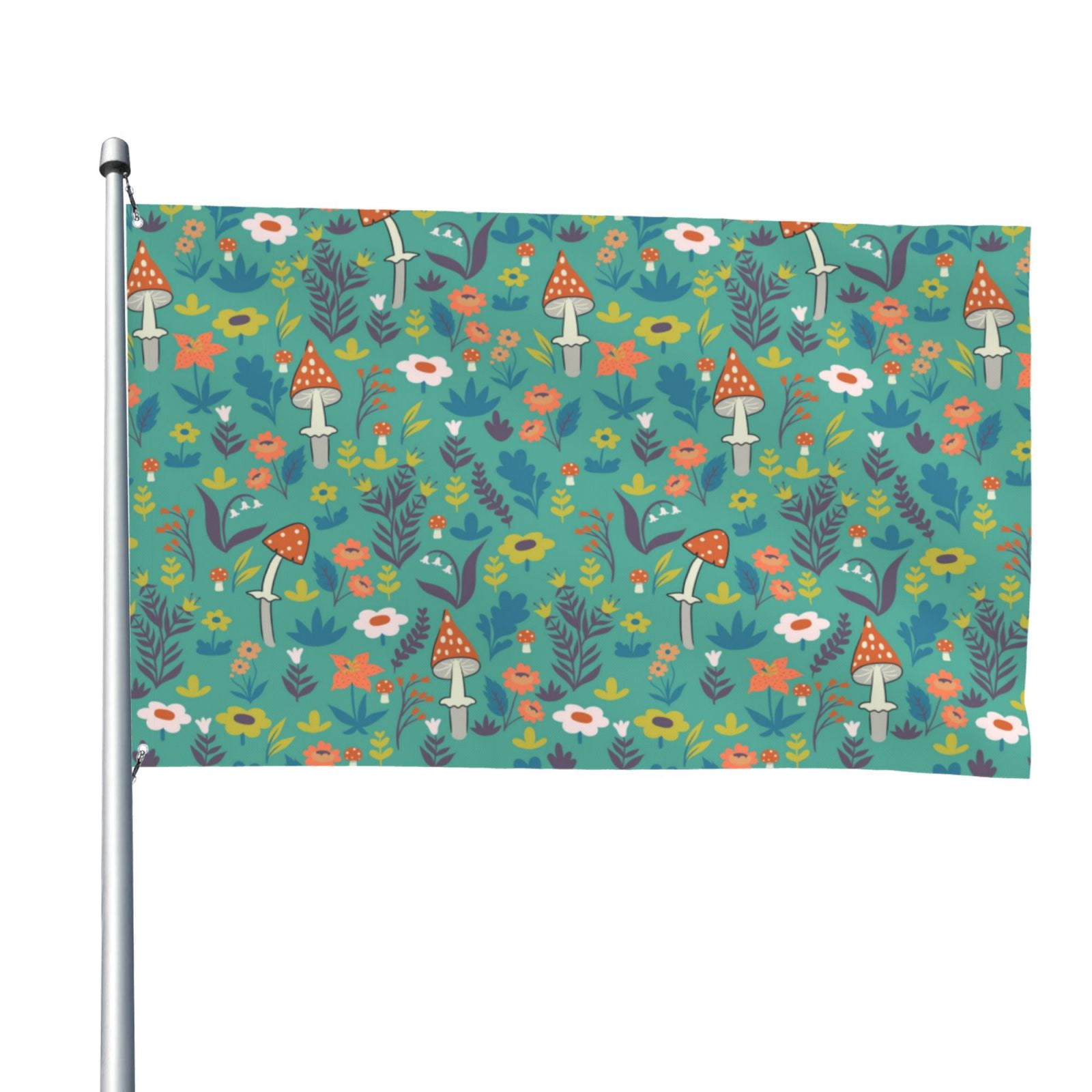 Xecao Mushrooms and Flowers for Longest Lasting Flag, Made From ...