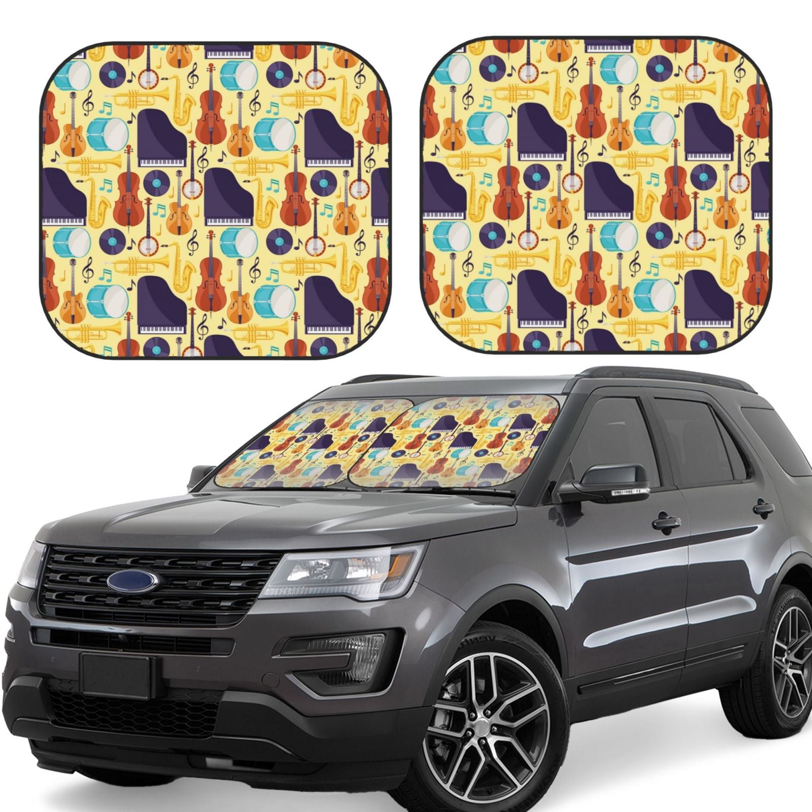 Xecao Musical Instruments for Foldable Car Sun Shades (2-Pack) offer ...