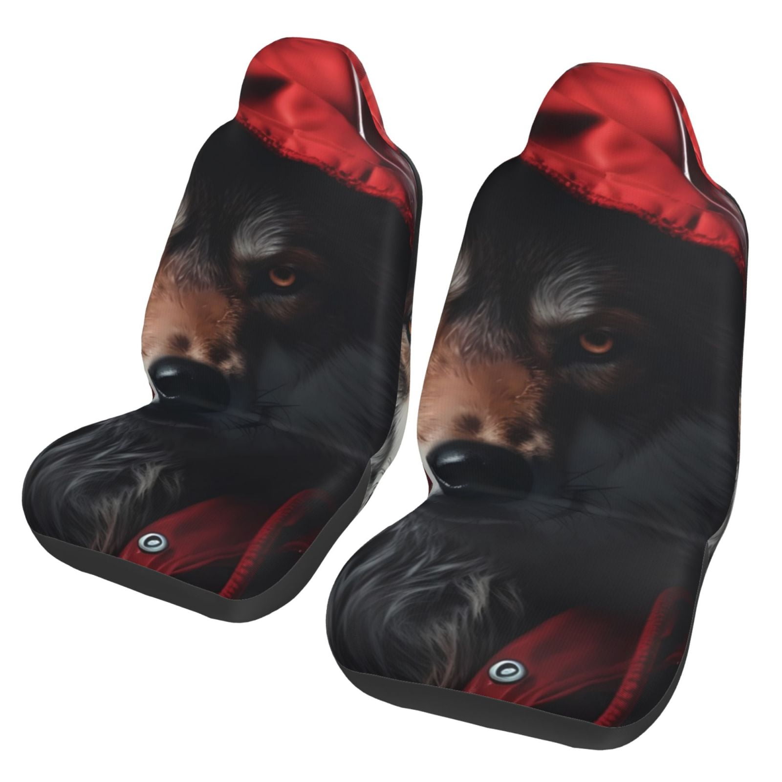 Xecao Mysterious Hooded Wolf Print Car Seat Cover in That Fits Most ...