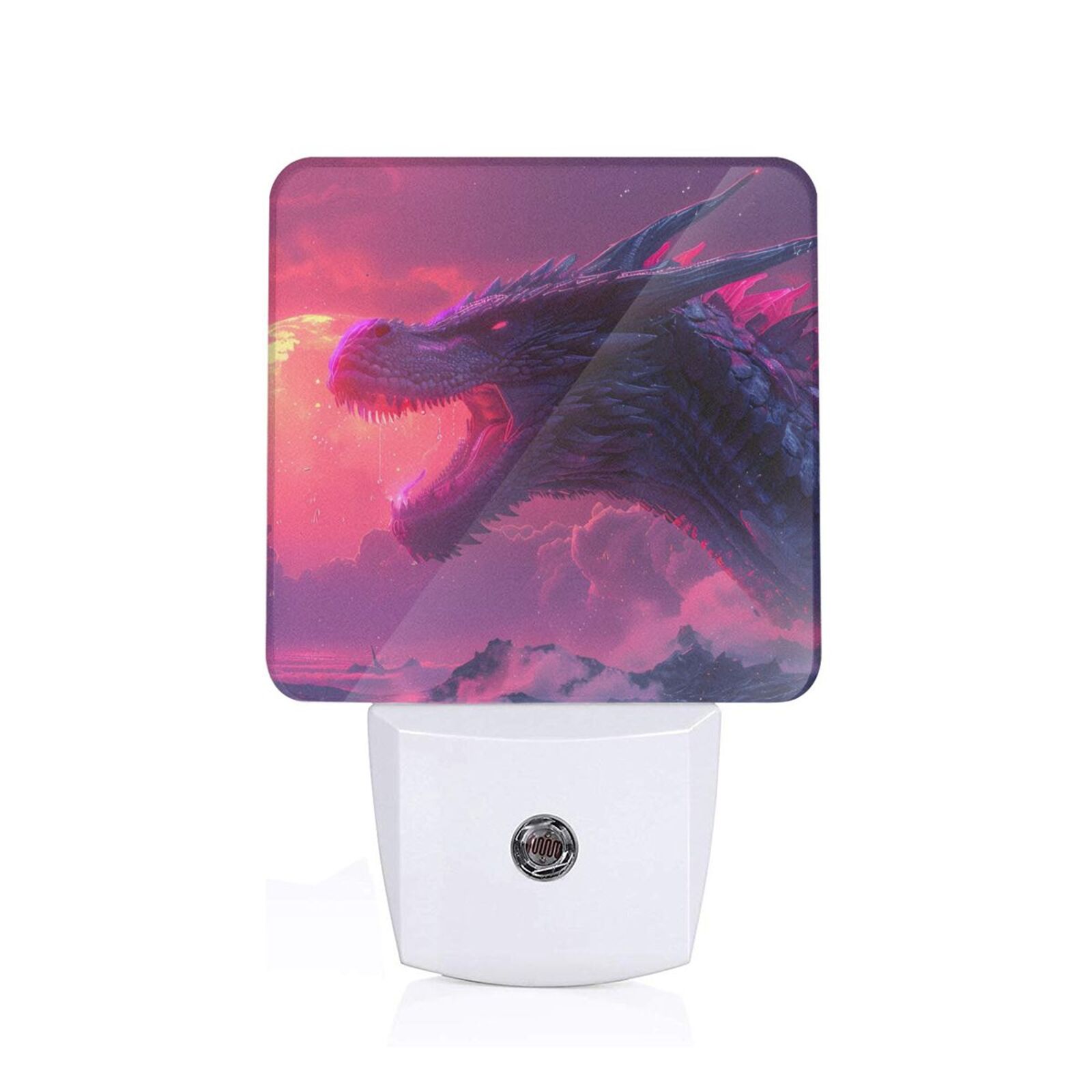 Xecao Mystical Dragon Under Moon for Night Light - a Wall-mounted LED ...