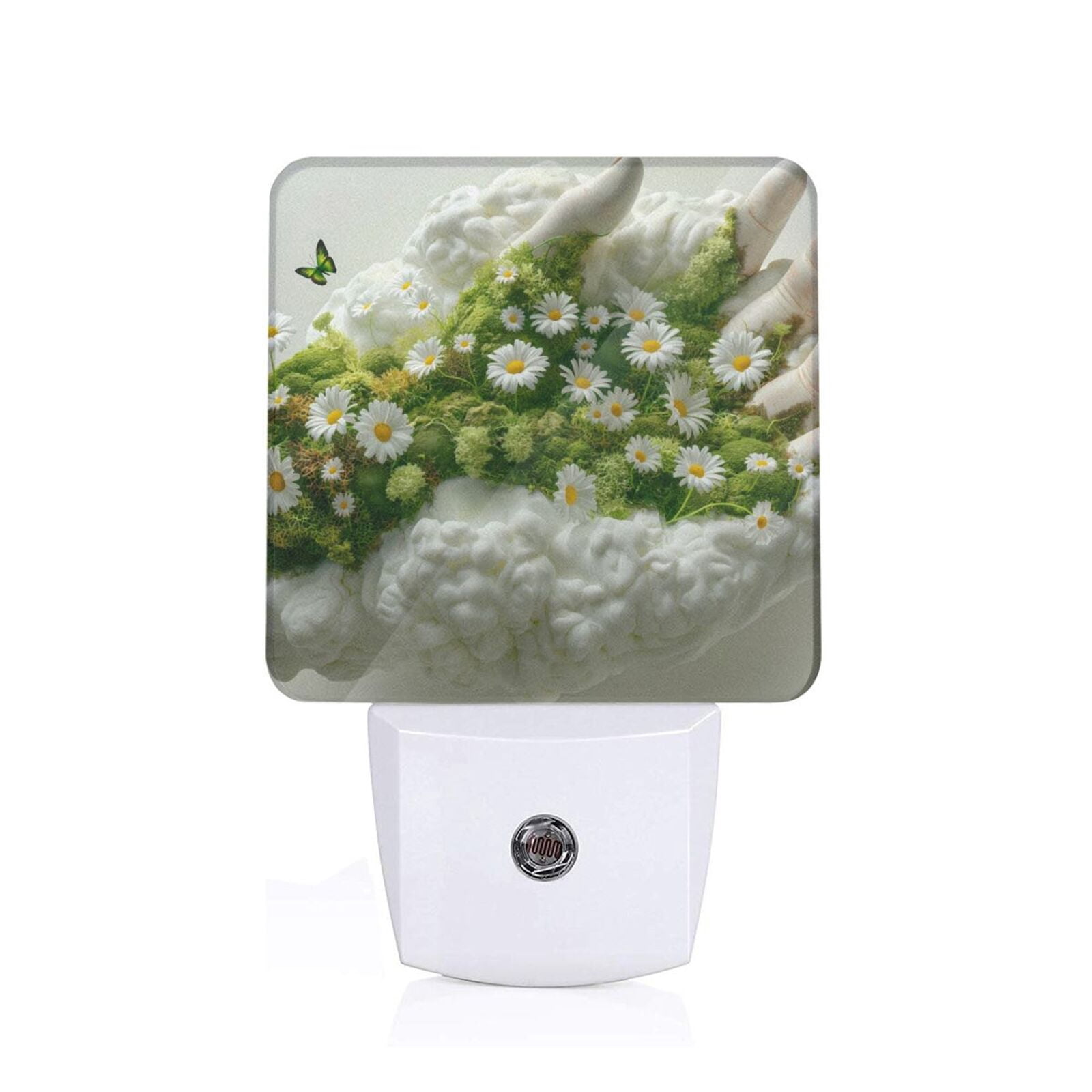 Xecao Nature Hand Daisies Art for Night Light - a Wall-mounted LED ...