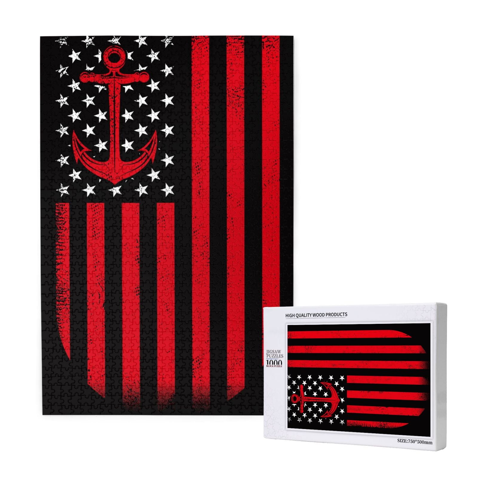 Xecao Nautical American Flag Pattern 1000 Piece Puzzles , Jigsaw ...