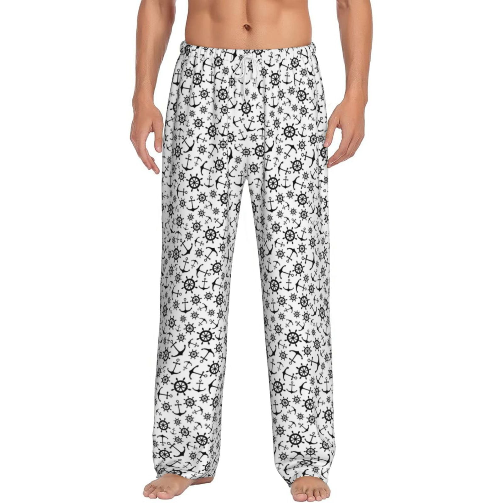 Xecao Nautical Themed Simple Anchors Men's Straight Lounge Pajama Pants: The Ultimate in ...