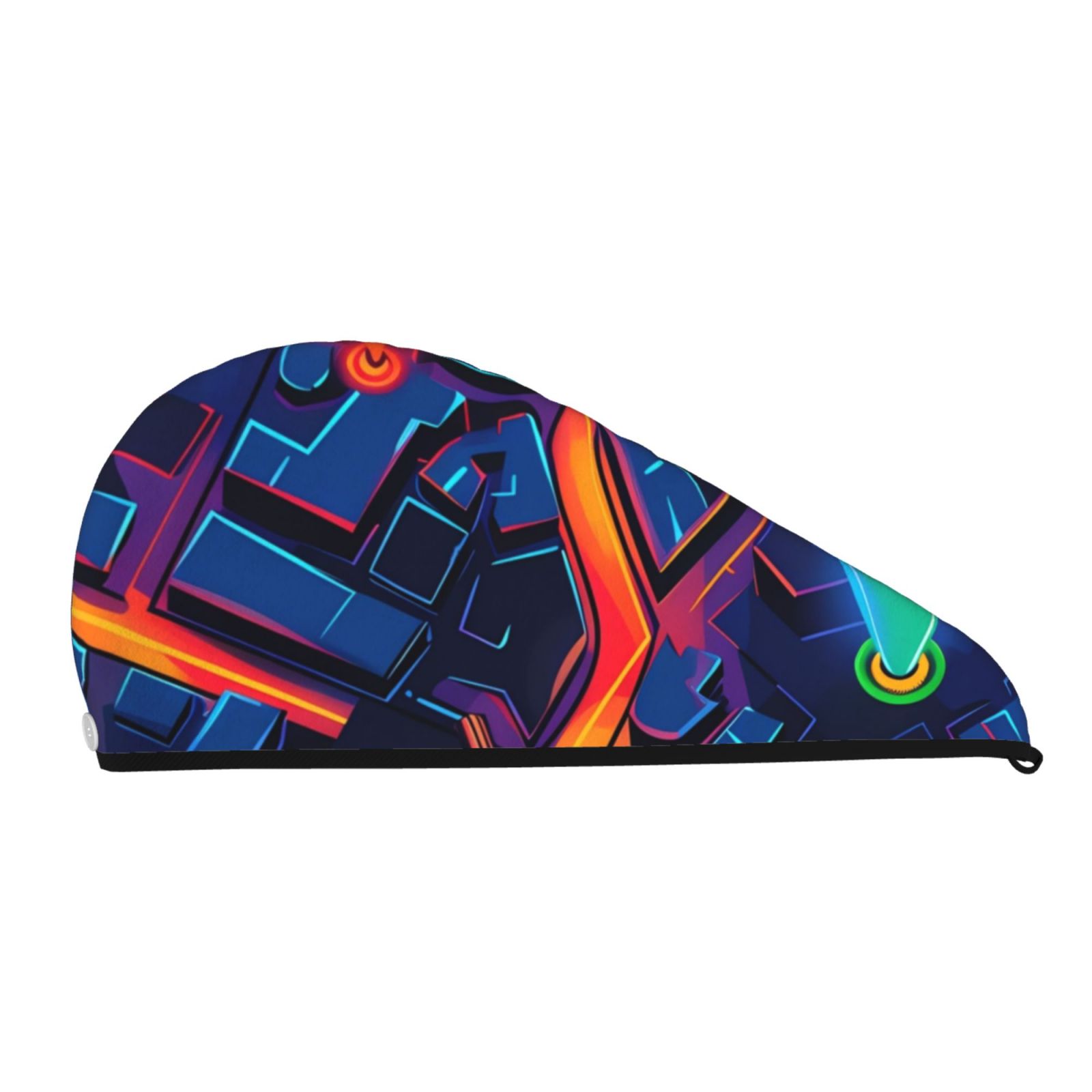 Xecao Neon City Map Print Hair Towel, Hair Turbans for Wet Hair, Drying ...