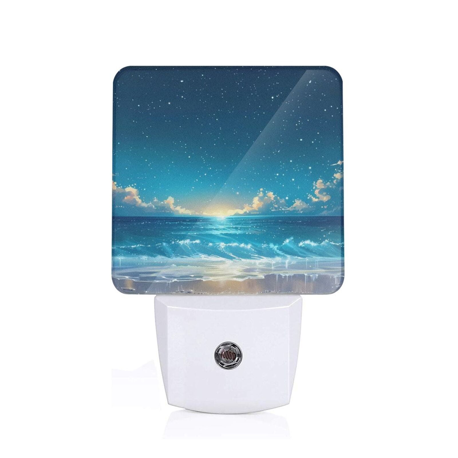 Xecao Night Sky Beach Scene for Night Light - a Wall-mounted LED ...