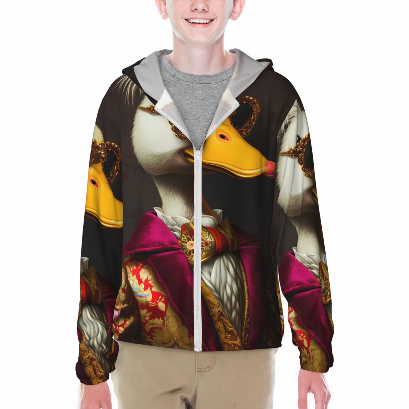 Xecao Noble Style Duck Print Fishing Shirts for teenager Long Sleeve UV ...