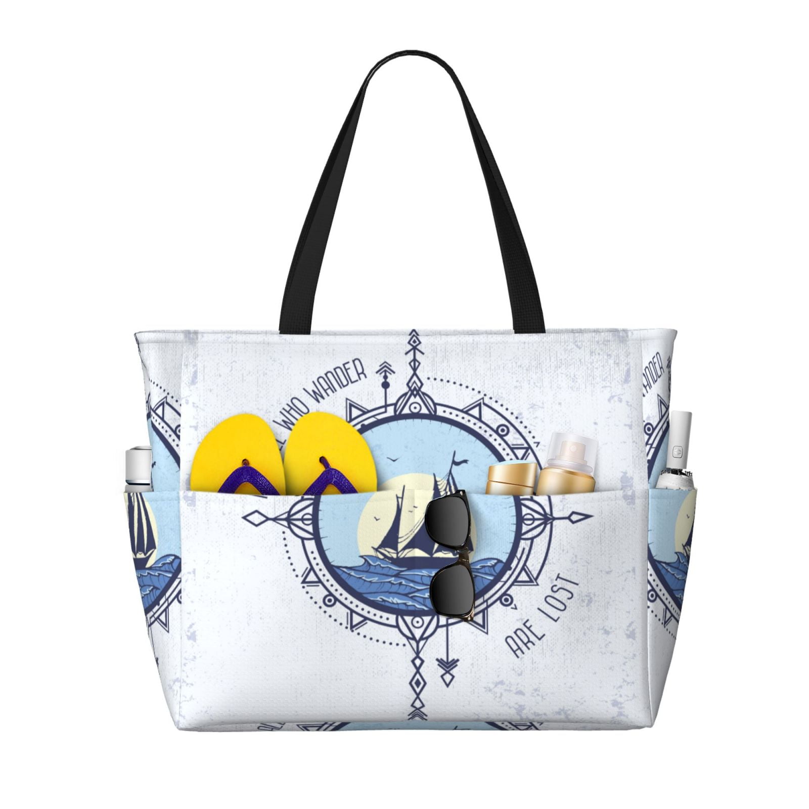 Xecao Not All Who Wander Are Lost2 for versatile beach bag for women ...