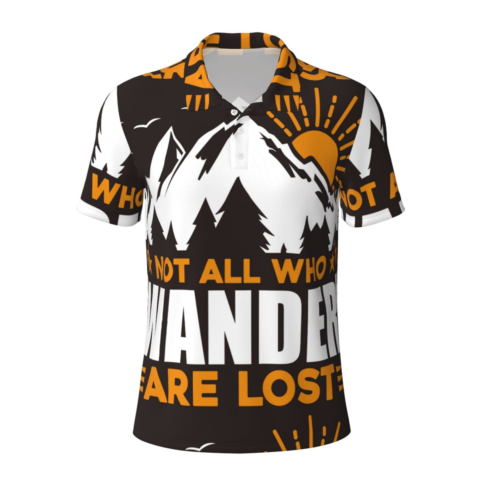 Xecao Not All Who Wander Are Lost4 for Mens' Casual Short Sleeve Button ...