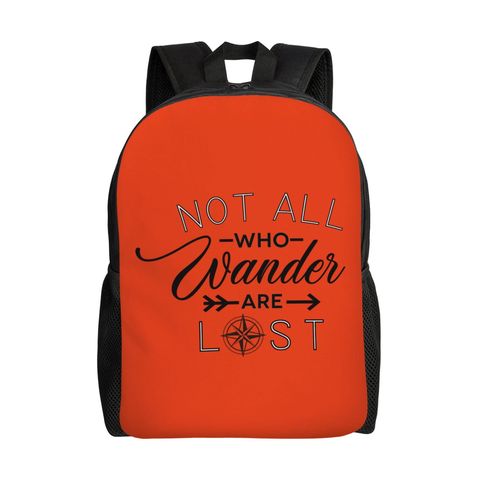 Xecao Not All Who Wander Design Print School Backpack with Laptop ...