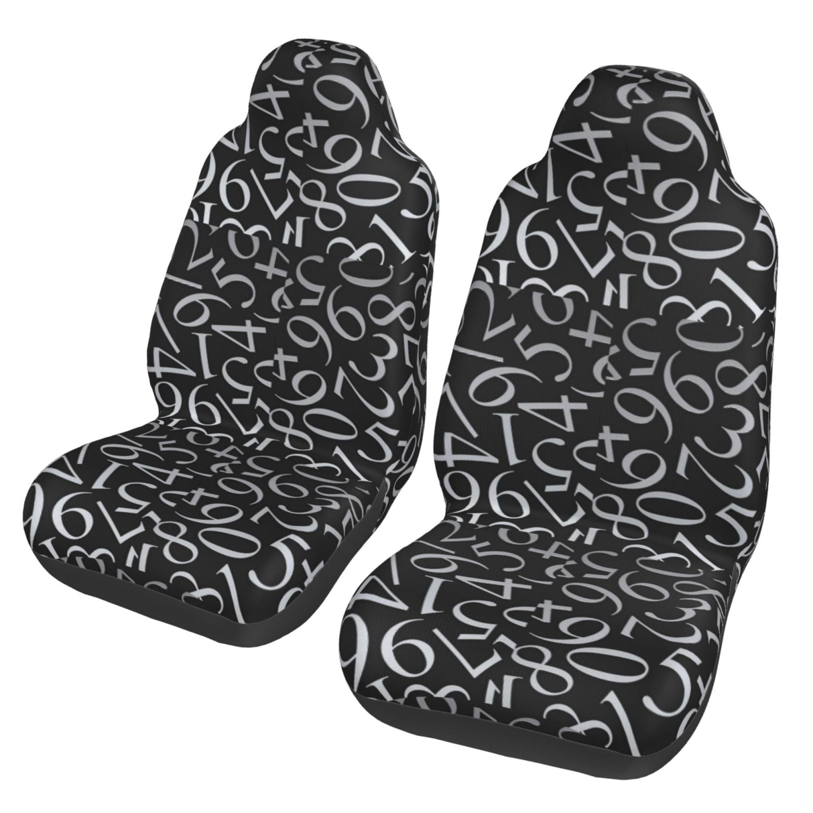 Xecao Numbers Print Car Seat Cover in That Fits Most Cars, Vans, SUVs ...