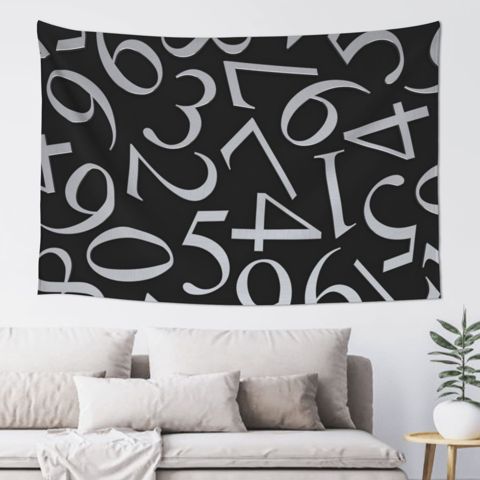 Xecao Numbers Print Tapestry, Wall Hanging Room Funny Decor, Backdrop ...