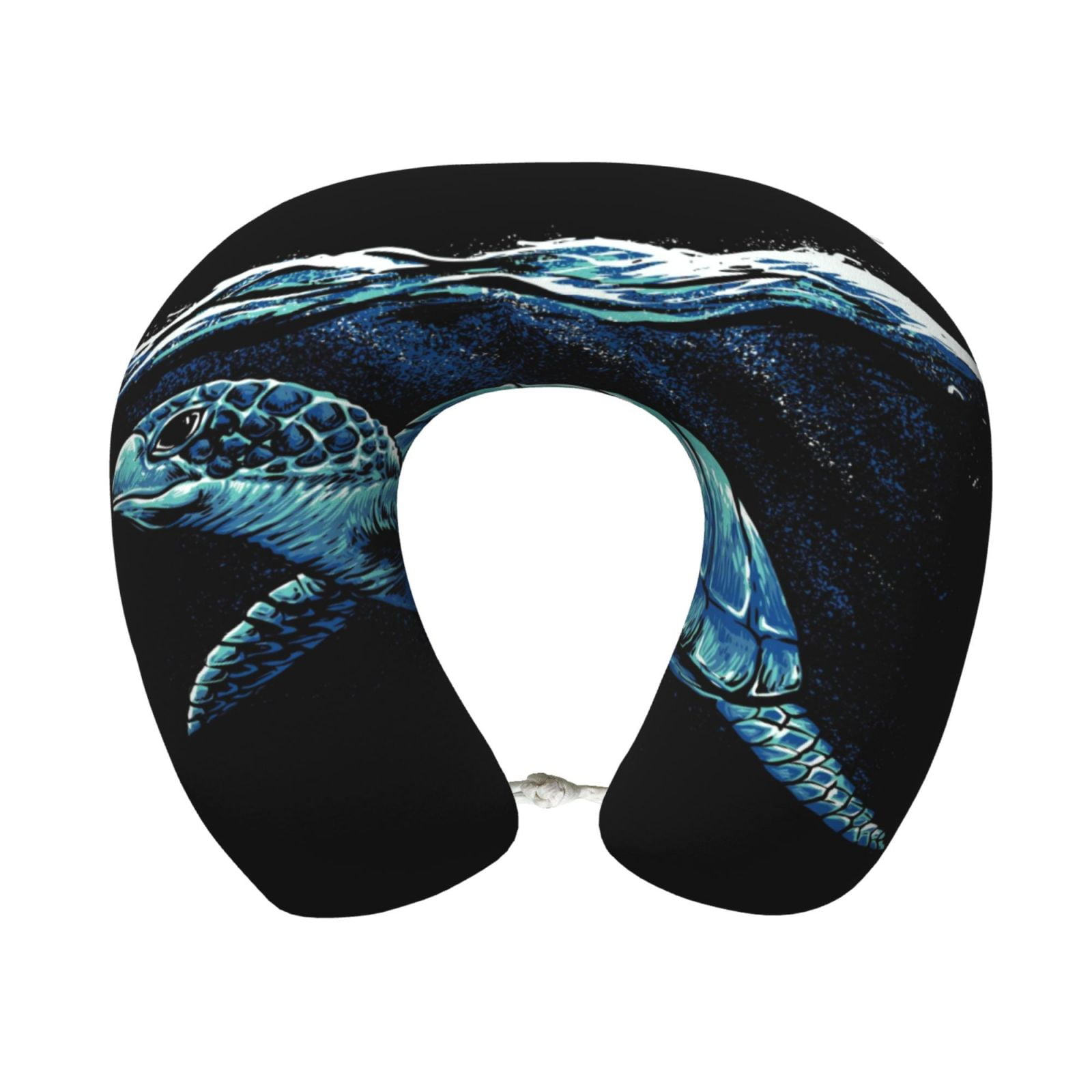 Xecao Ocean Turtle Print Memory Foam Cervical Neck Pillow Versatile U ...