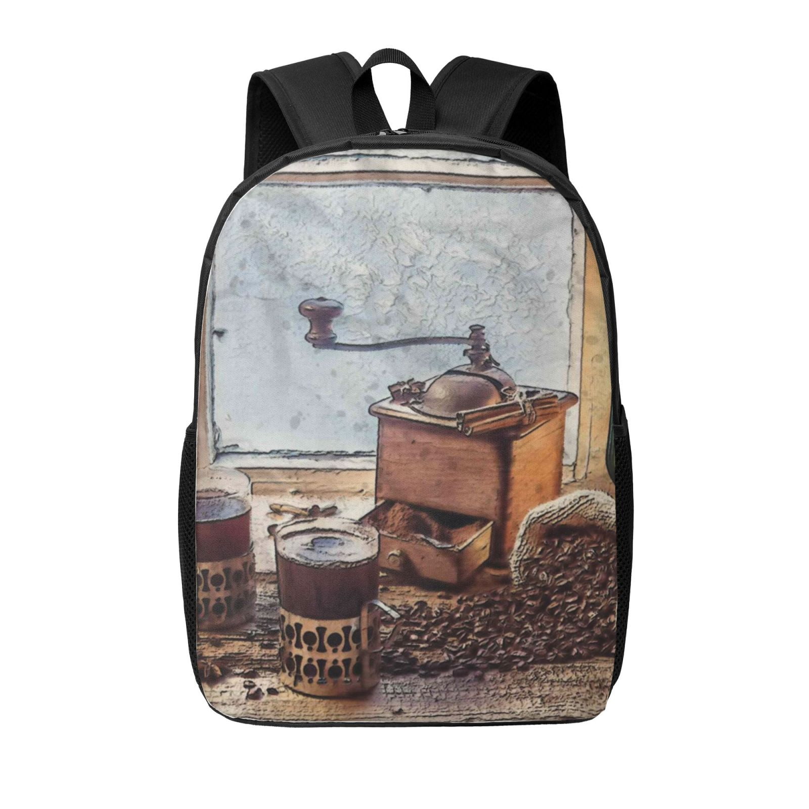 Xecao Oil Lamp Coffee Beans print Travel Backpack, Large Computer ...