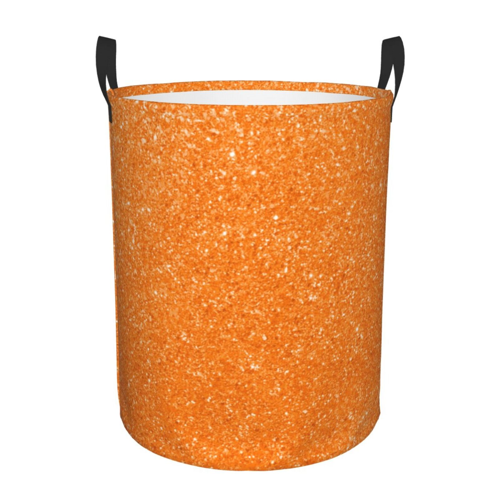 Xecao Orange Glitter2 Print Laundry Hamper Basket,designed for Blanket ...