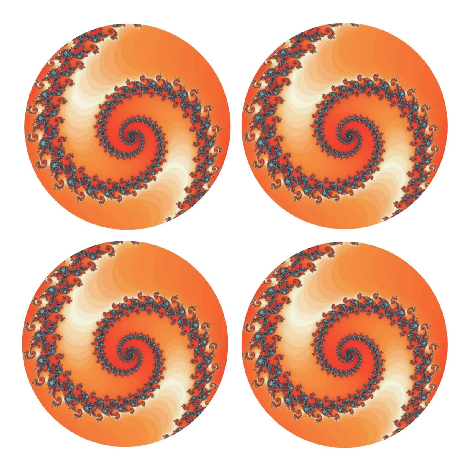 Xecao Orange Rotating for MDF Cork Coaster 4 Pcs,Drink Coasters,Suit ...