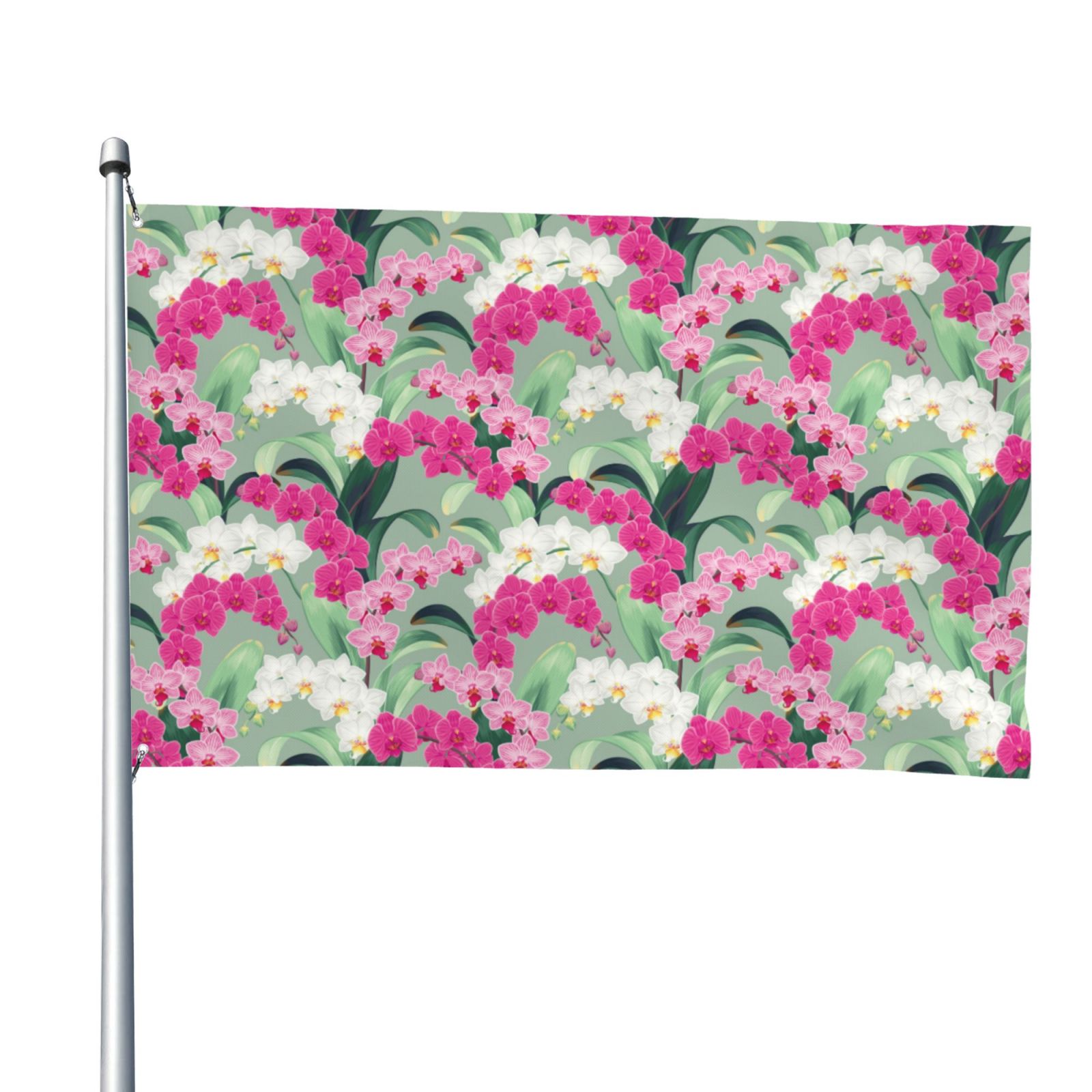 Xecao Orchids Flowers for Longest Lasting Flag, Made From Polyester, UV Protection Perfect for ...