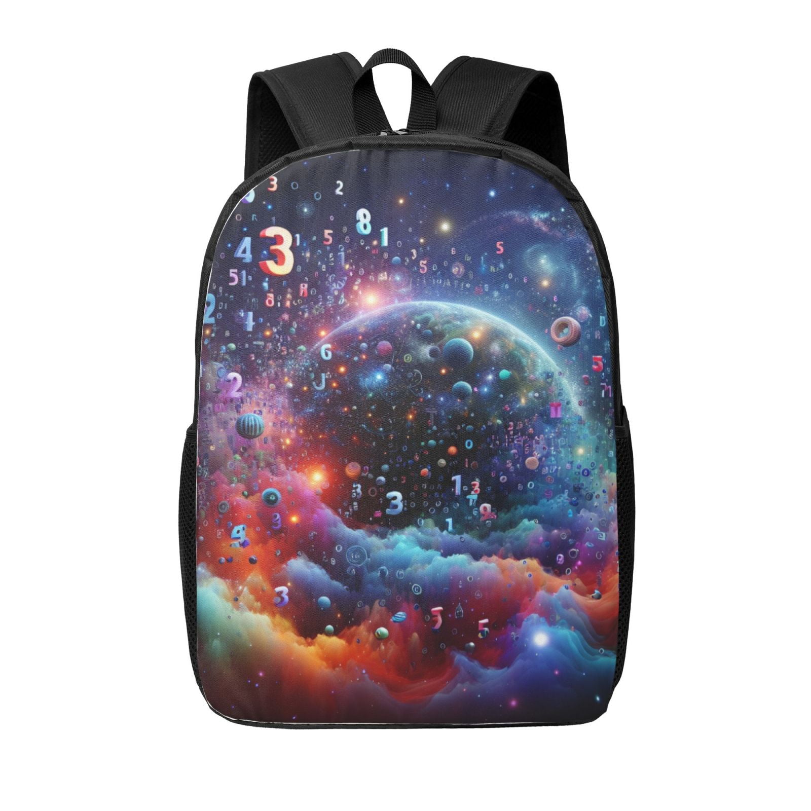 Xecao Outer Space Floating Numbers And Letters print Travel Backpack ...