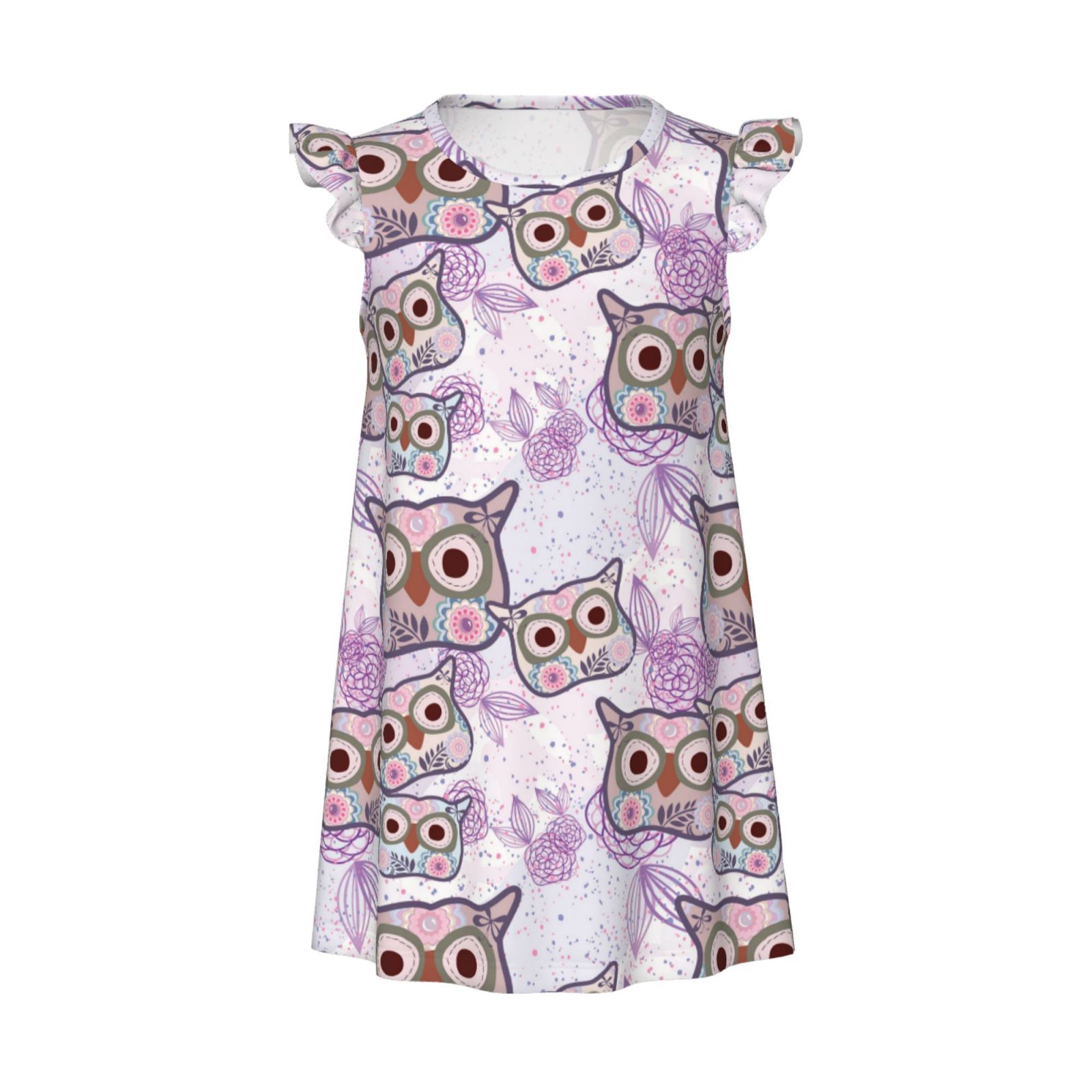 Xecao Owl And Floral Nightgowns for Girls: Elegant Princess Pajama ...