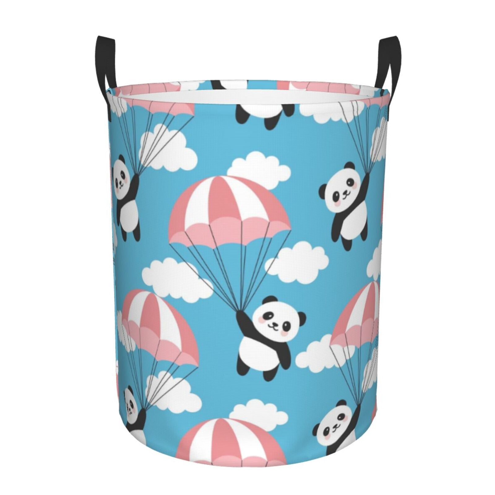 Xecao Panda Flying in the Sky Print Laundry Hamper Basket,designed for ...