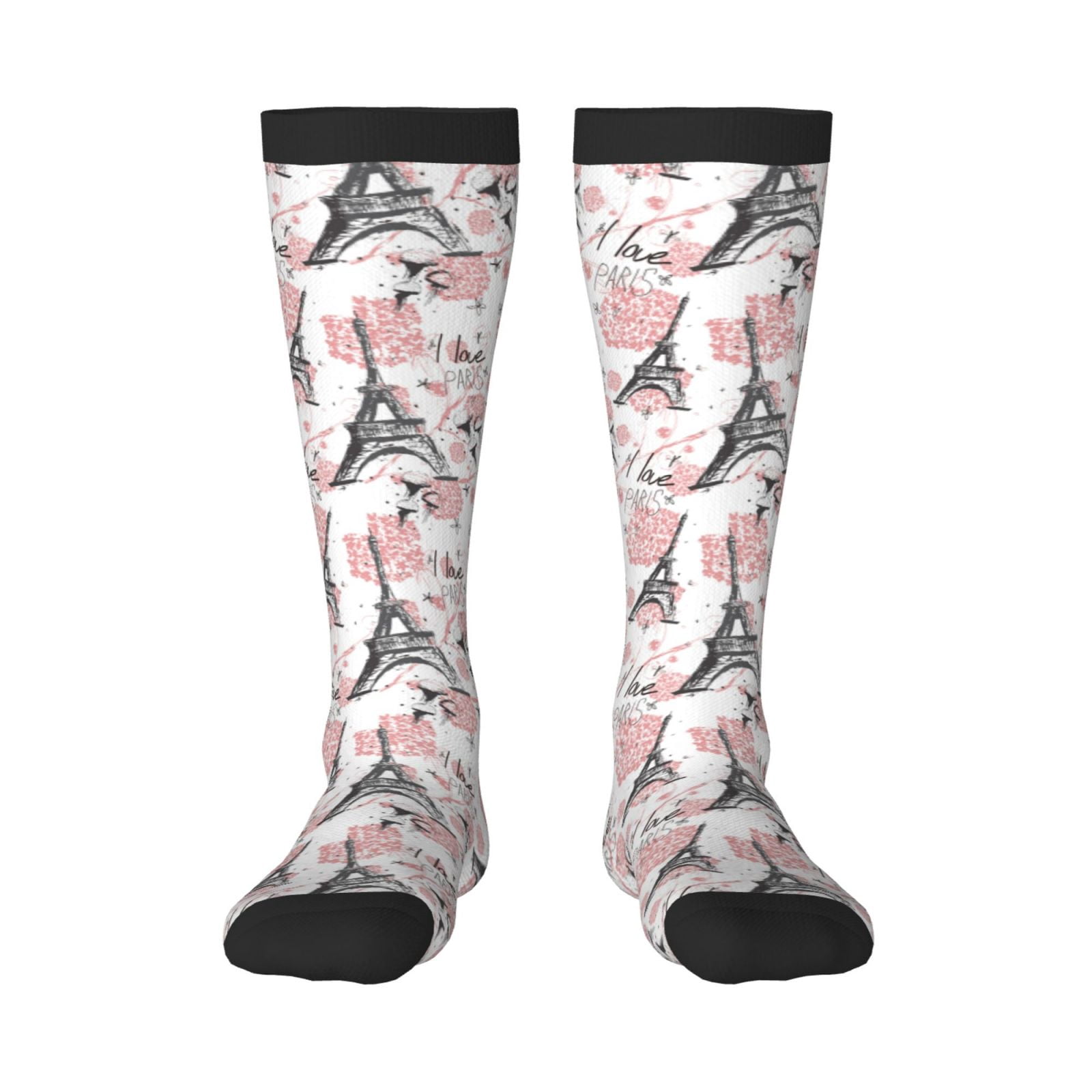 Xecao Paris Print Compression Socks for Both Men And Women for Running ...