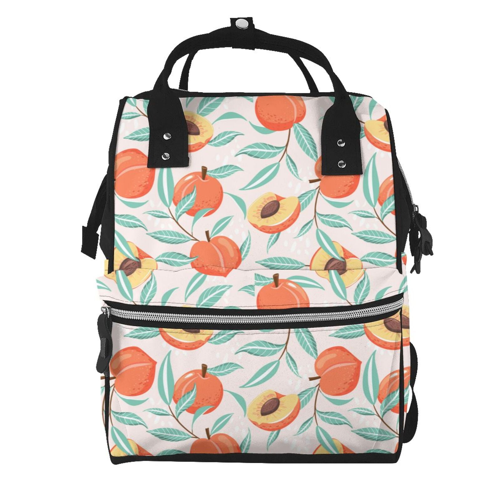 Xecao Peach print Large Capacity Nappy Bag is a multi-functional ...