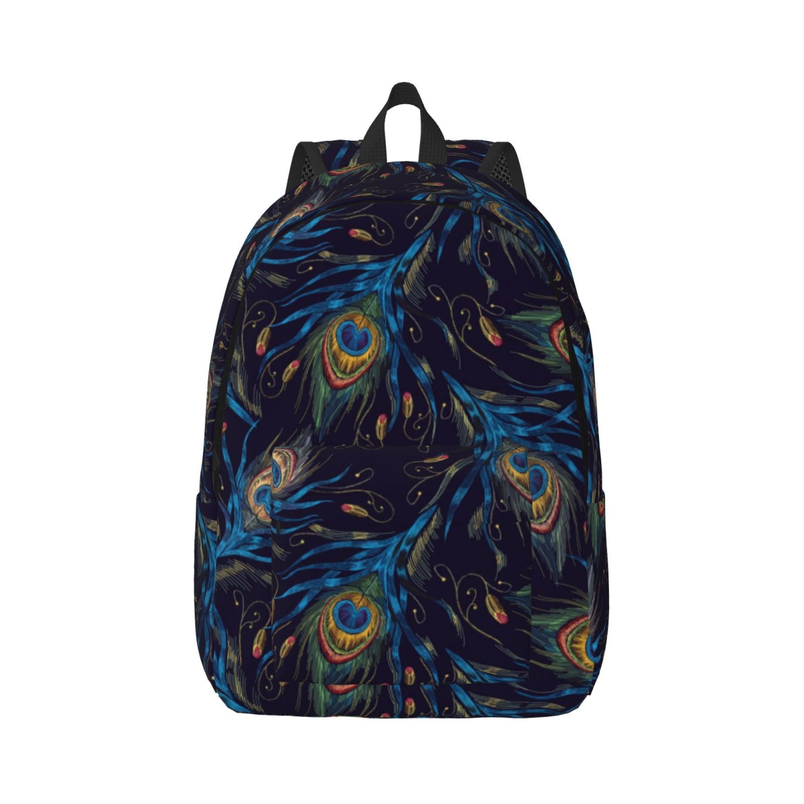 Xecao Peacock Feathers for Canvas College Laptop Backpack, Durable ...