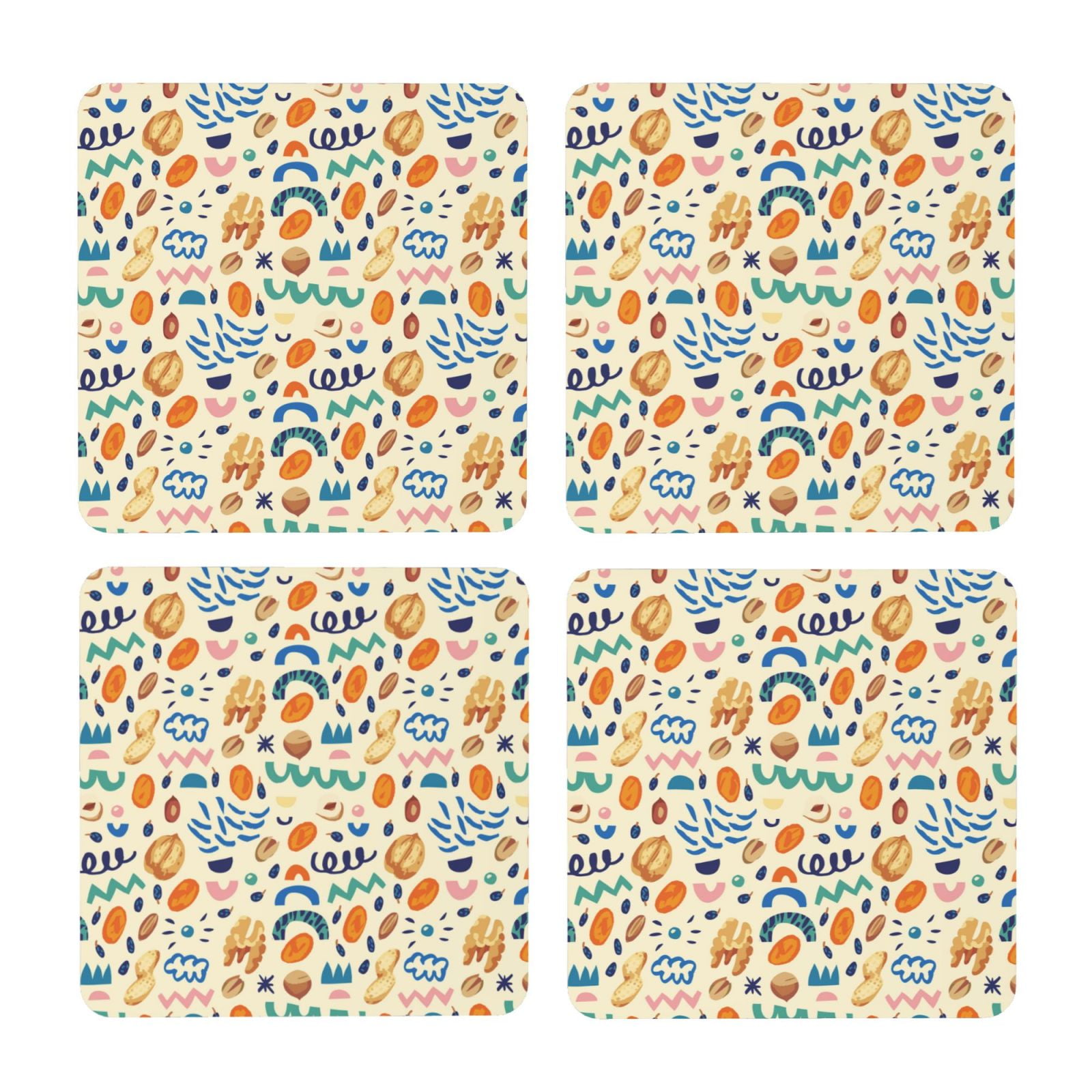 Xecao Peanuts 8 for MDF Cork Coaster 4 Pcs,Drink Coasters,Suit for ...
