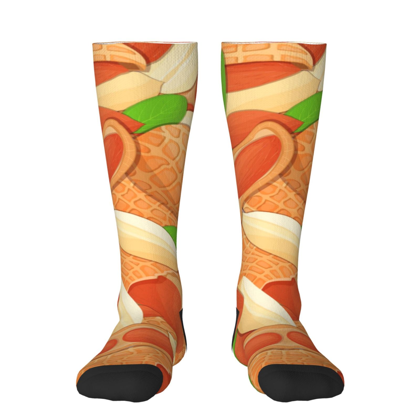 Xecao Peanuts1 print thigh-high socks, crafted for both men and women ...