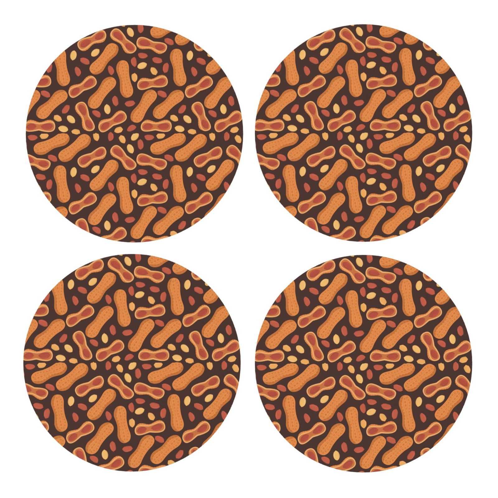 Xecao Peanuts2 for MDF Cork Coaster 4 Pcs,Drink Coasters,Suit for House ...