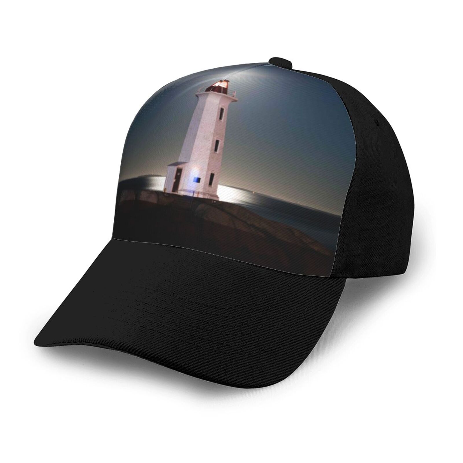 Xecao Peggy's Cove Lighthouse print unisex vintage washed baseball cap ...