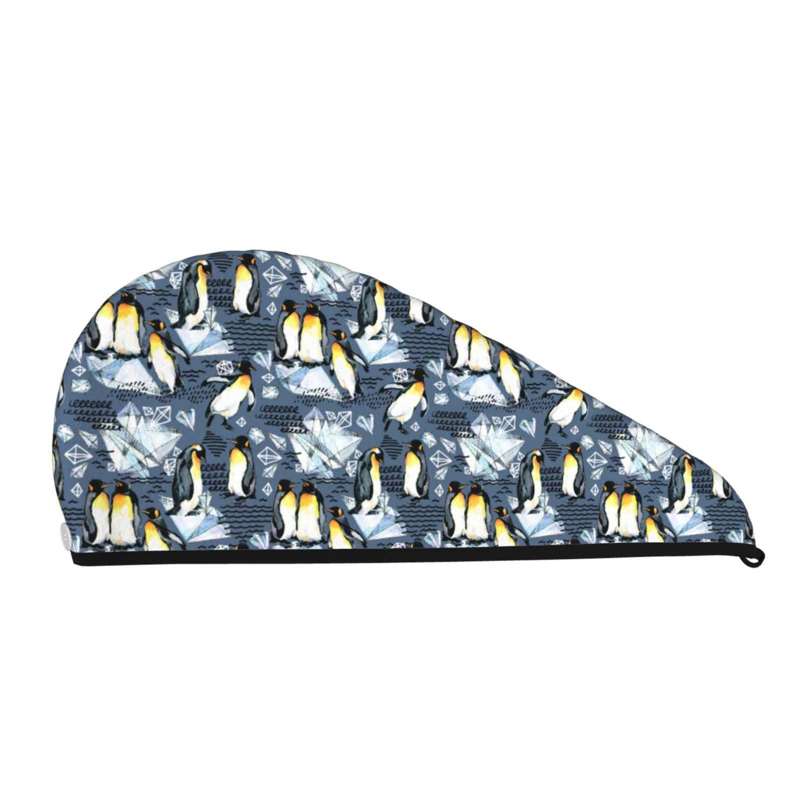 Xecao Penguin Arctic Adventure Print Hair Towel, Hair Turbans for Wet ...
