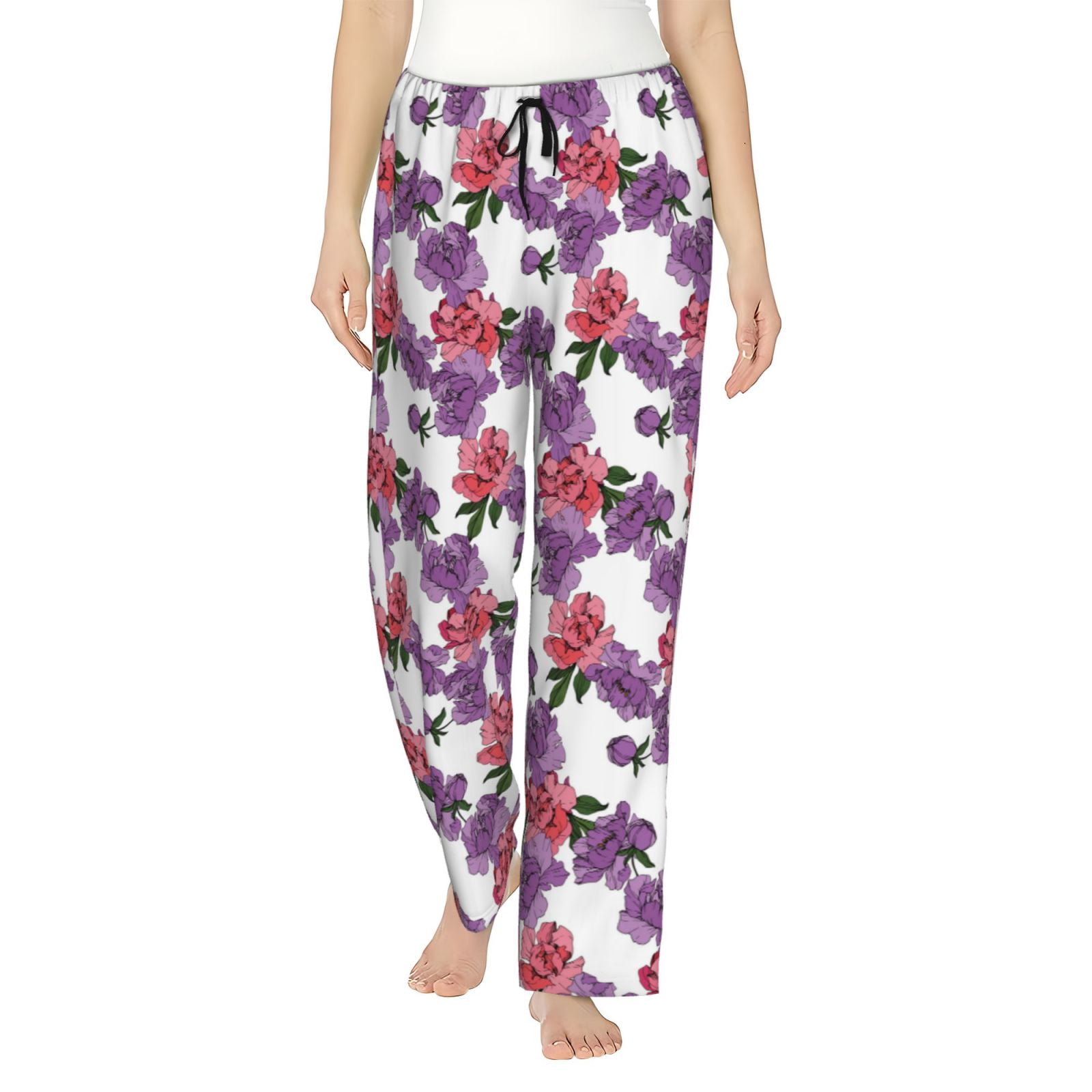 Xecao Peonies Women's Straight Lounge Pajama Pants: The Epitome of ...