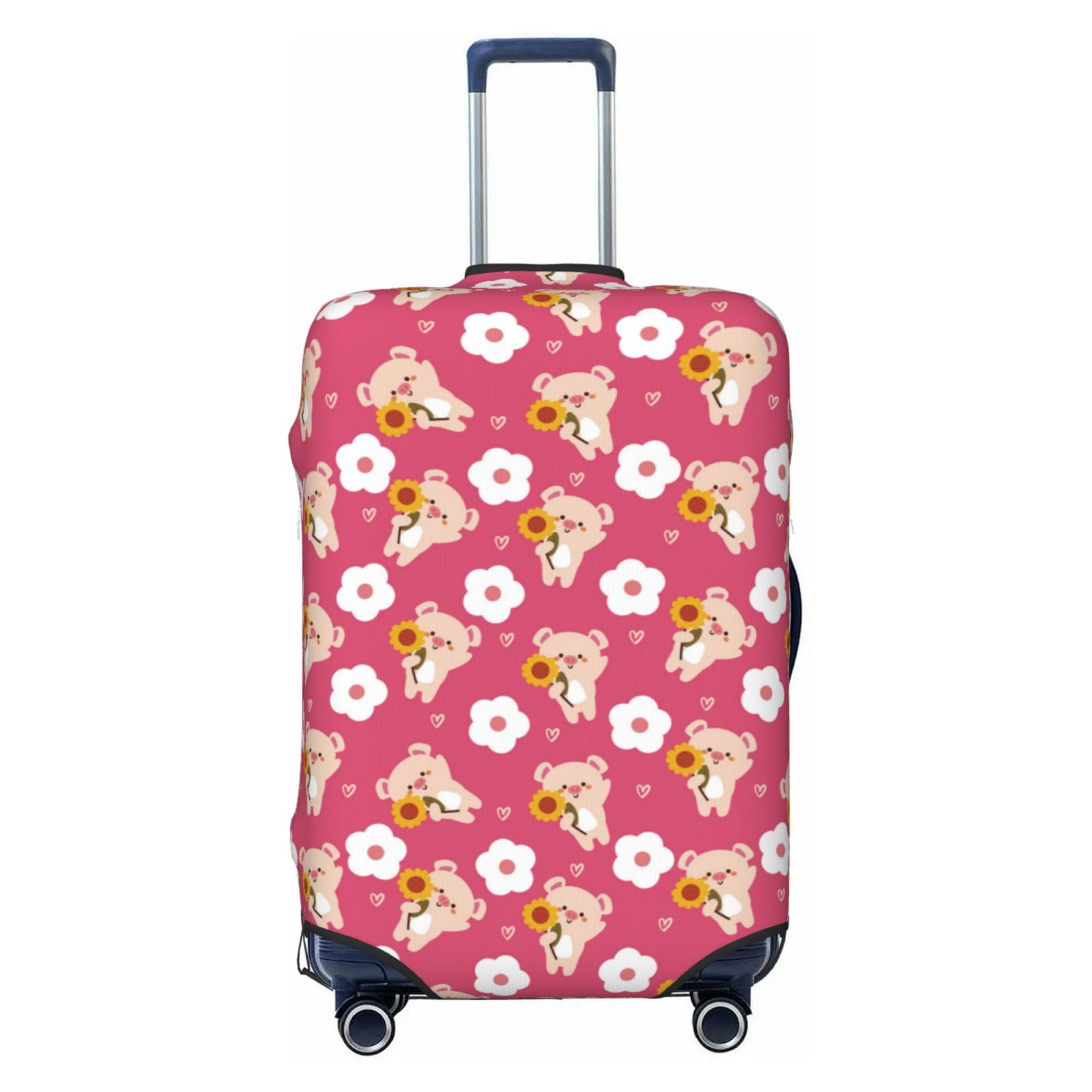 Xecao Piggy Sunflower print Elastic Luggage Cover, with double-sided ...