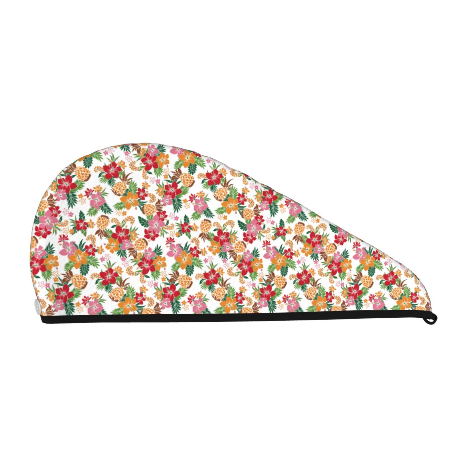 Xecao Pineapple Flower Print Hair Towel, Hair Turbans for Wet Hair ...