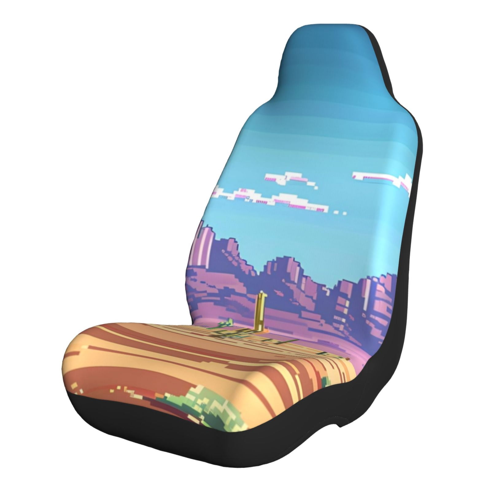 Xecao Pixel Desert Landscape for Automotive Seat Covers for Cars Trucks ...