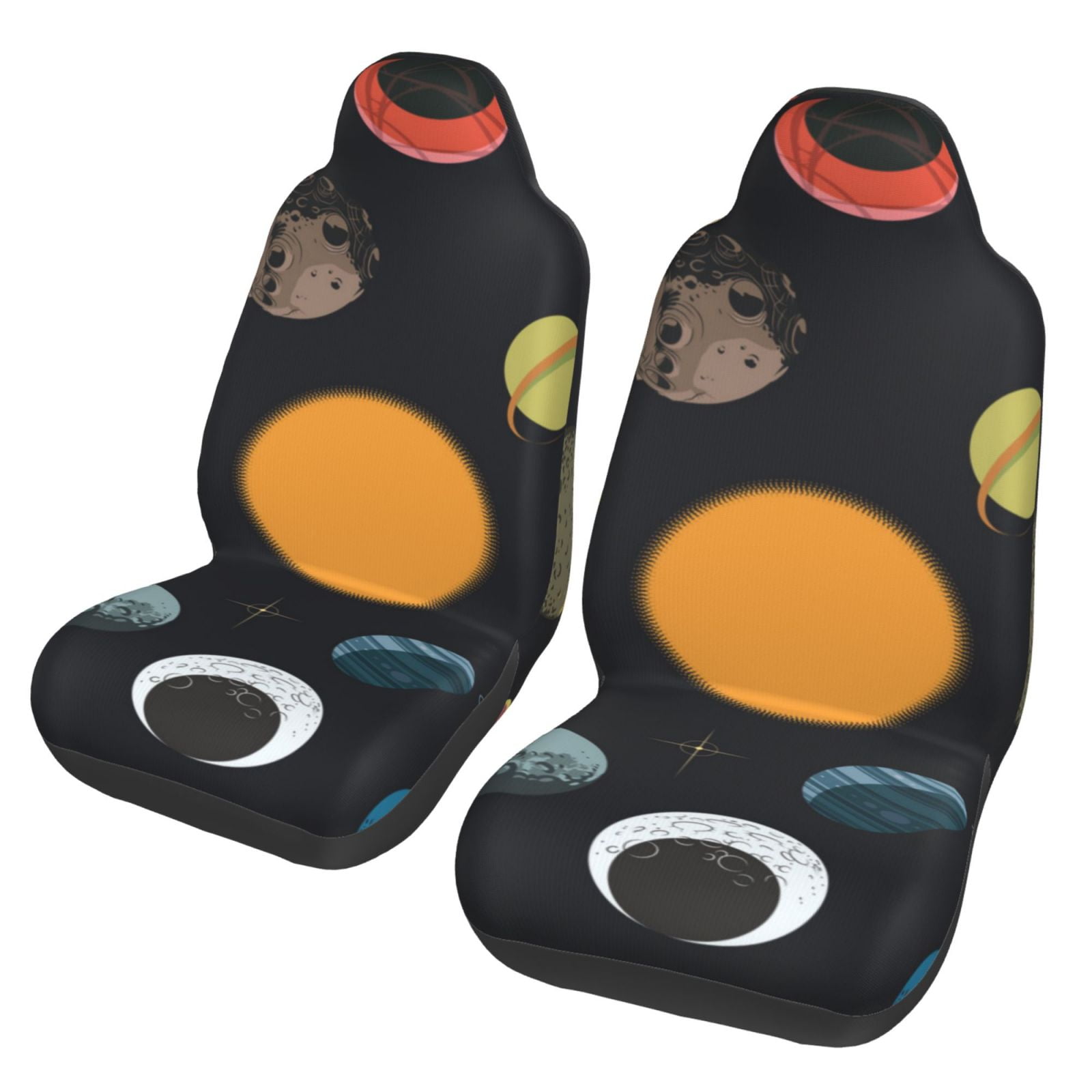 Xecao Planets And Their Moons Print Car Seat Cover in That Fits Most ...