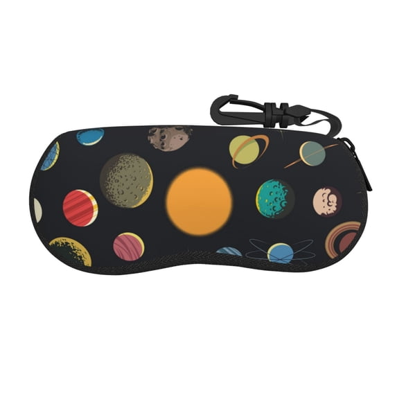 Xecao Planets And Their Moons for Eyeglass Case Soft Shell, Portable ...